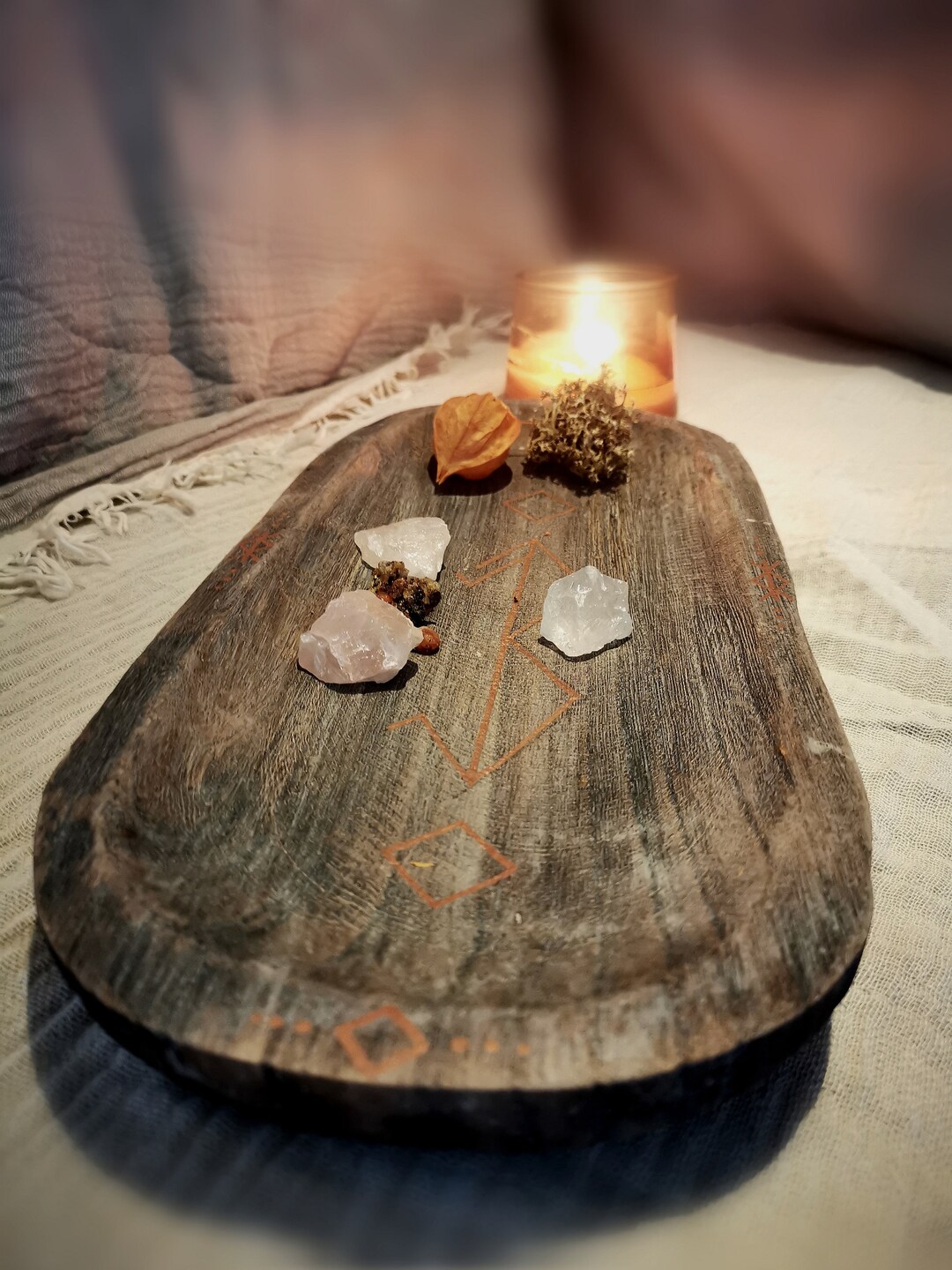 Altar Tray femininity Spiritually Unique Piece With Binding Rune, Hand ...