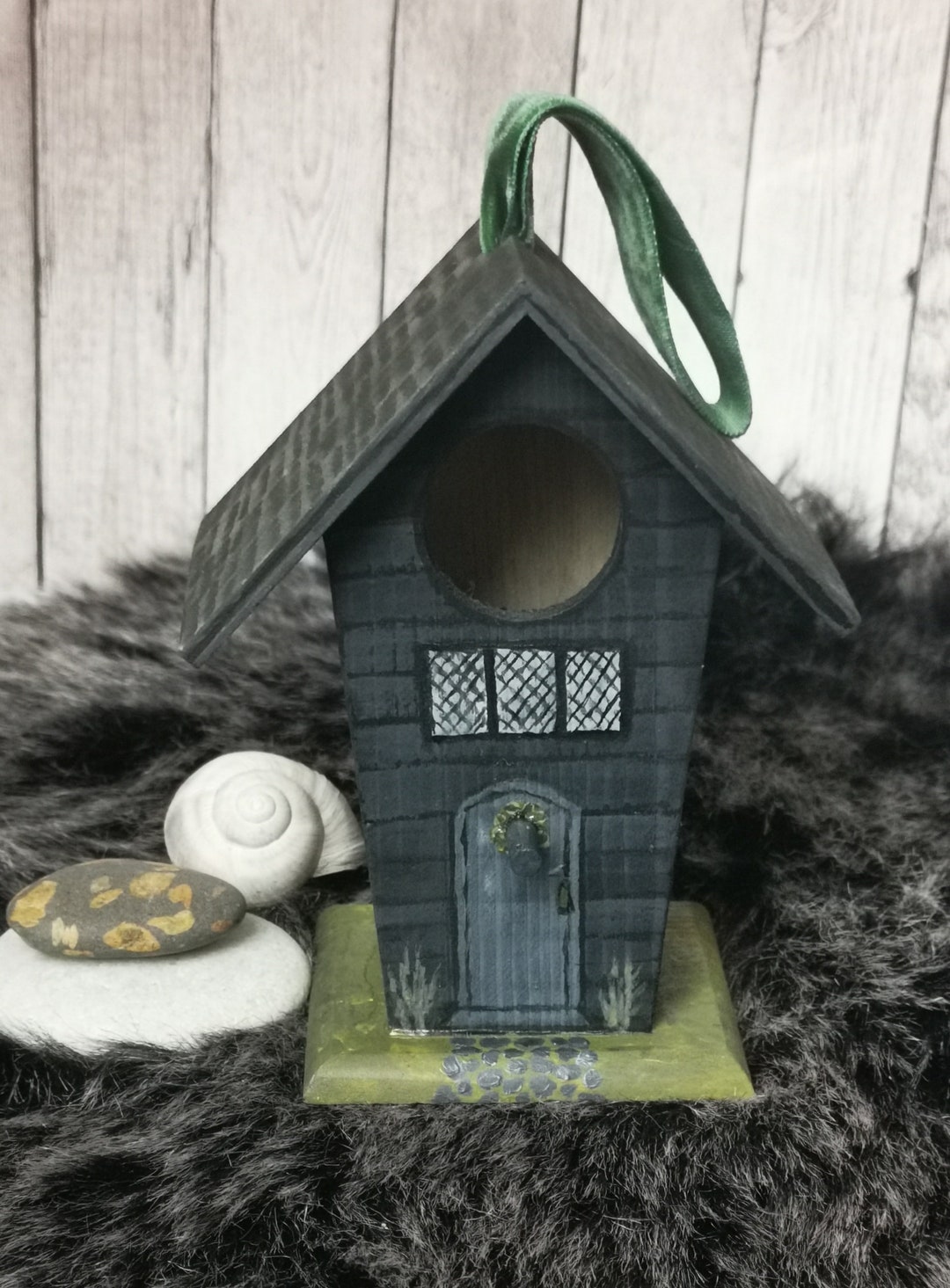 Mini Birdhouse "salem" - Spooky Unique, Hand-painted Art Piece, Gothic ...