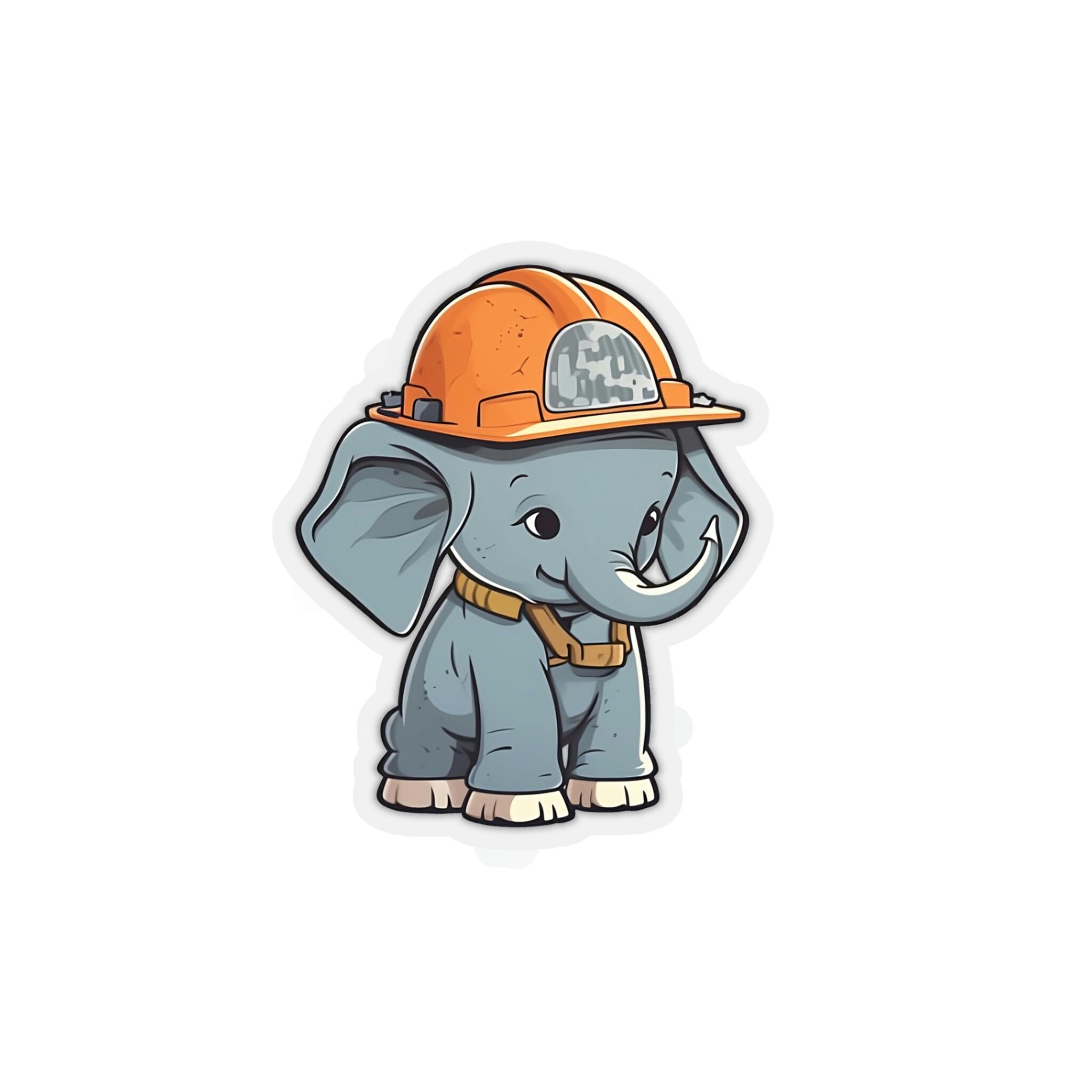 Cute Elephant Sticker, Animal Sticker, Kiss-cut Stickers, Original ...
