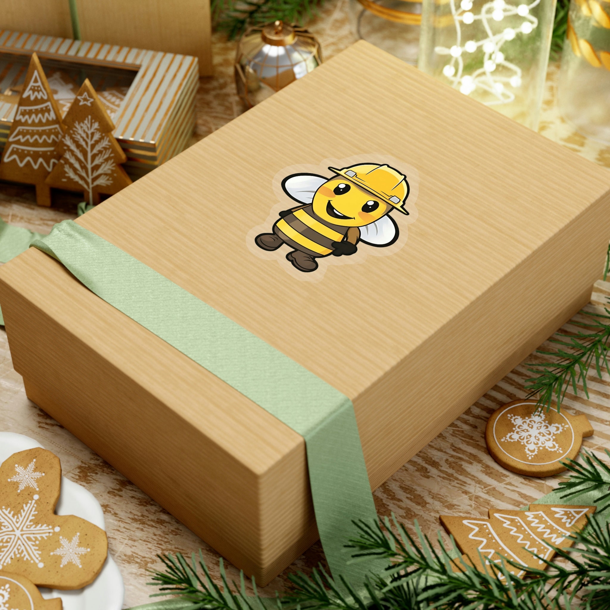 Kiss-cut Stickers , Bee, Construction Sticker, Gift for Kids, Cute ...