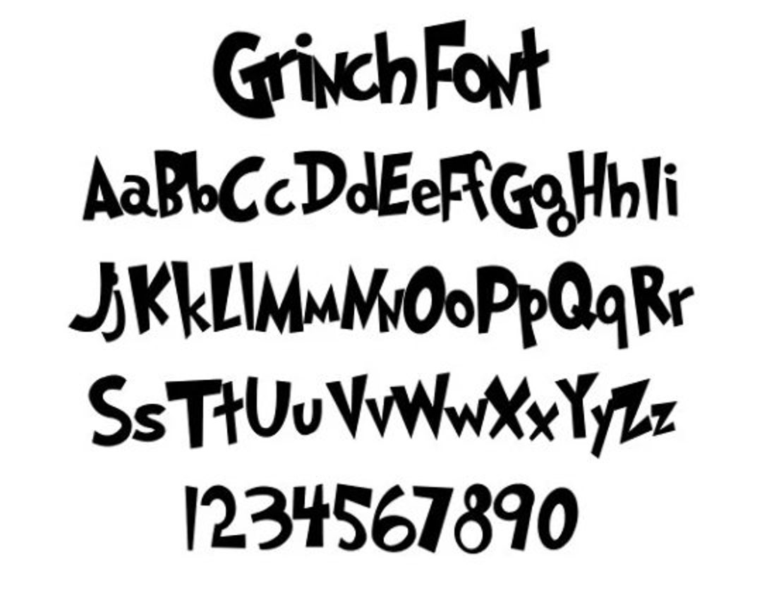 Grinch Font Christmas Font Font for Cricut Open Type Font Popular Font ...