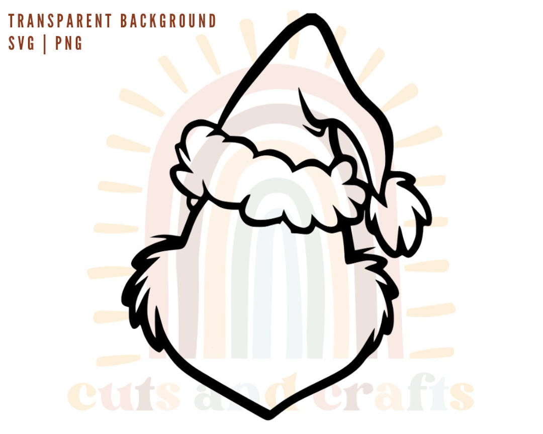 Grinch Face Outline SVG/PNG Grinch SVG the Grinch Grinch Clipart Svg ...