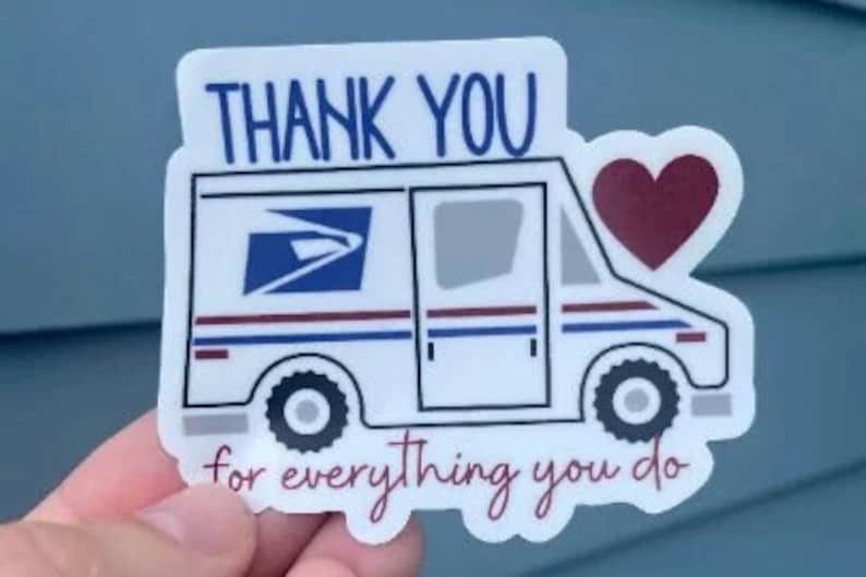 Thank You Delivery Sticker PNG USPS Thank You Mail Box - Etsy