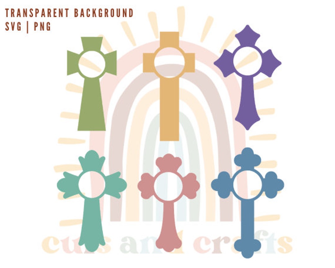 Cross Monogram Frame Bundle-crosses Monogram Frames-monogram Svg ...