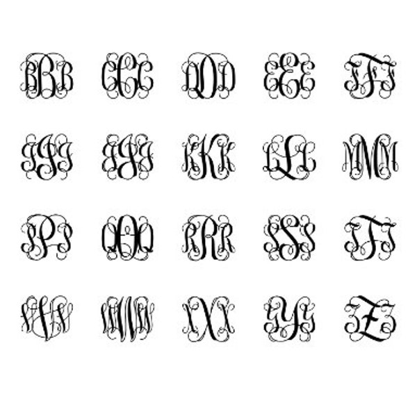 Monogram Font - Etsy