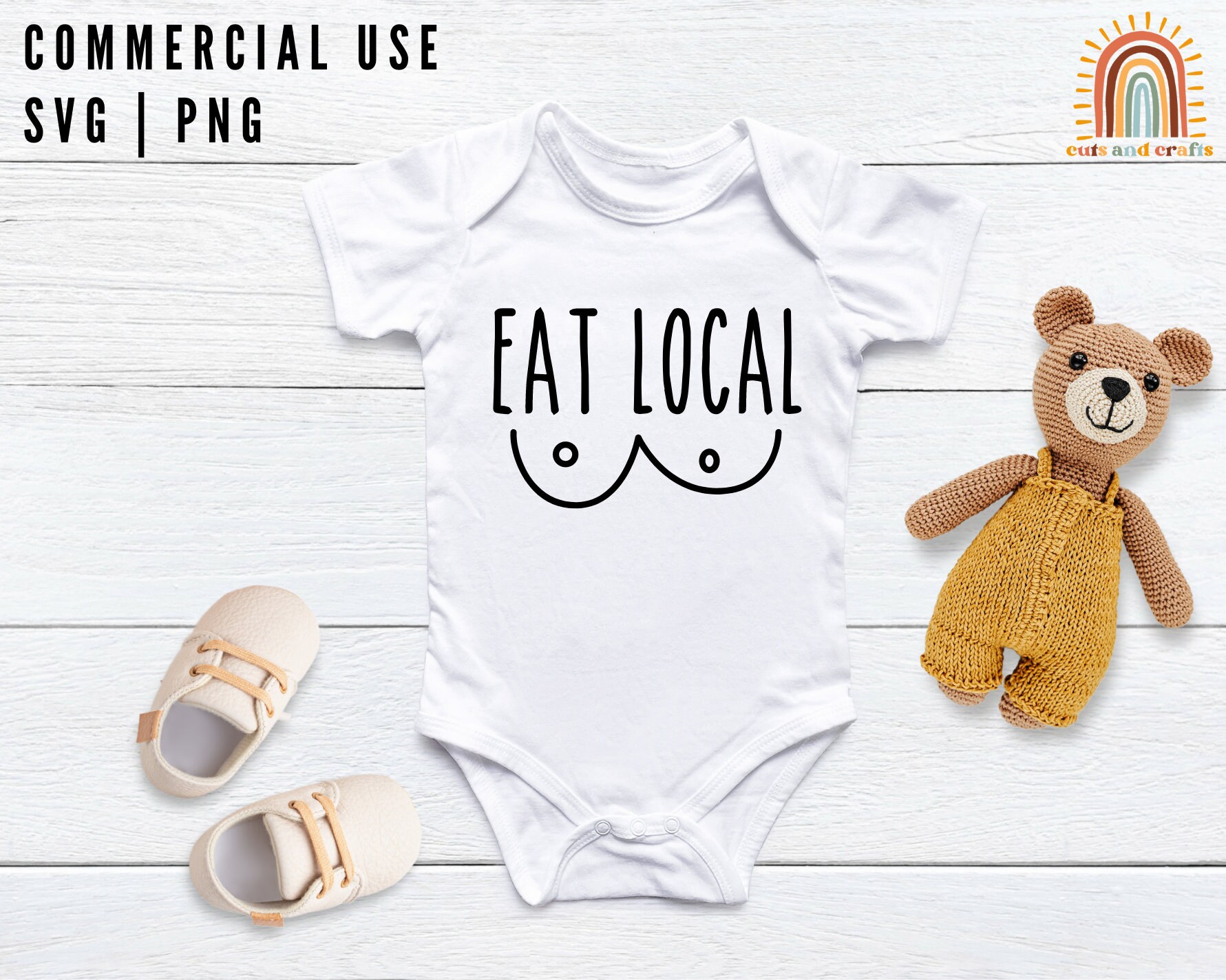 Eat Local SVG & PNG Cute Funny Sarcastic Onesie Design - Etsy