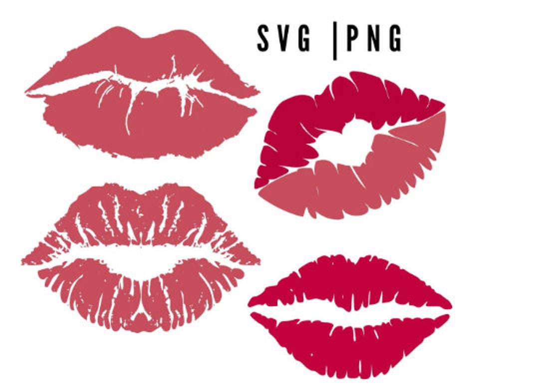 Kiss Lips SVG/PNG Bundle Kissy Lips Lips SVG Sublimation Designs Files ...
