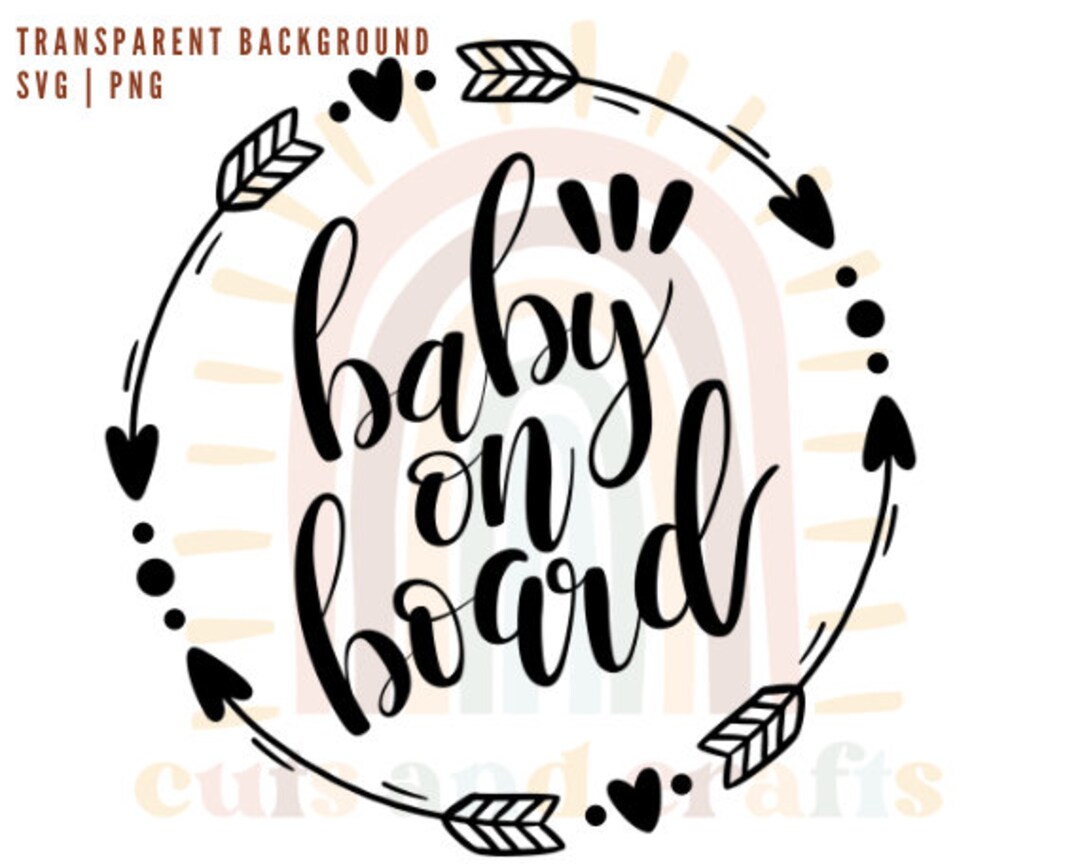 Baby on Board SVG Baby on Board PNG Car Decal SVG Cut Files for Cricut ...