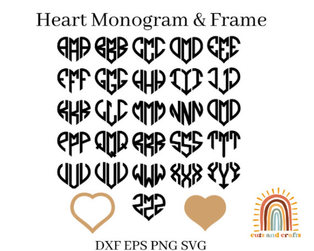 Monogram Svg-monogram Font-svg File for Cricut-font Svg-monogram-cricut ...