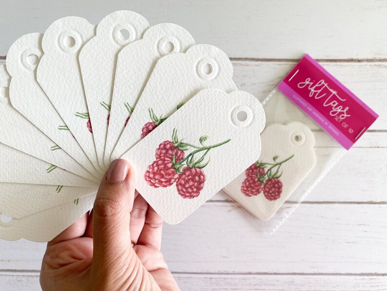 Cute Stationary / Raspberry Gift Tags / Set of 20 / Jam Labels - Etsy