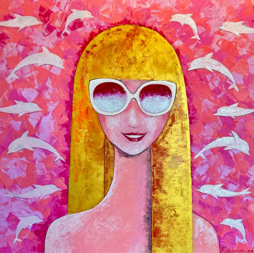 Original Painting Barbie Girl Pink Barbie Barbie Doll - Etsy