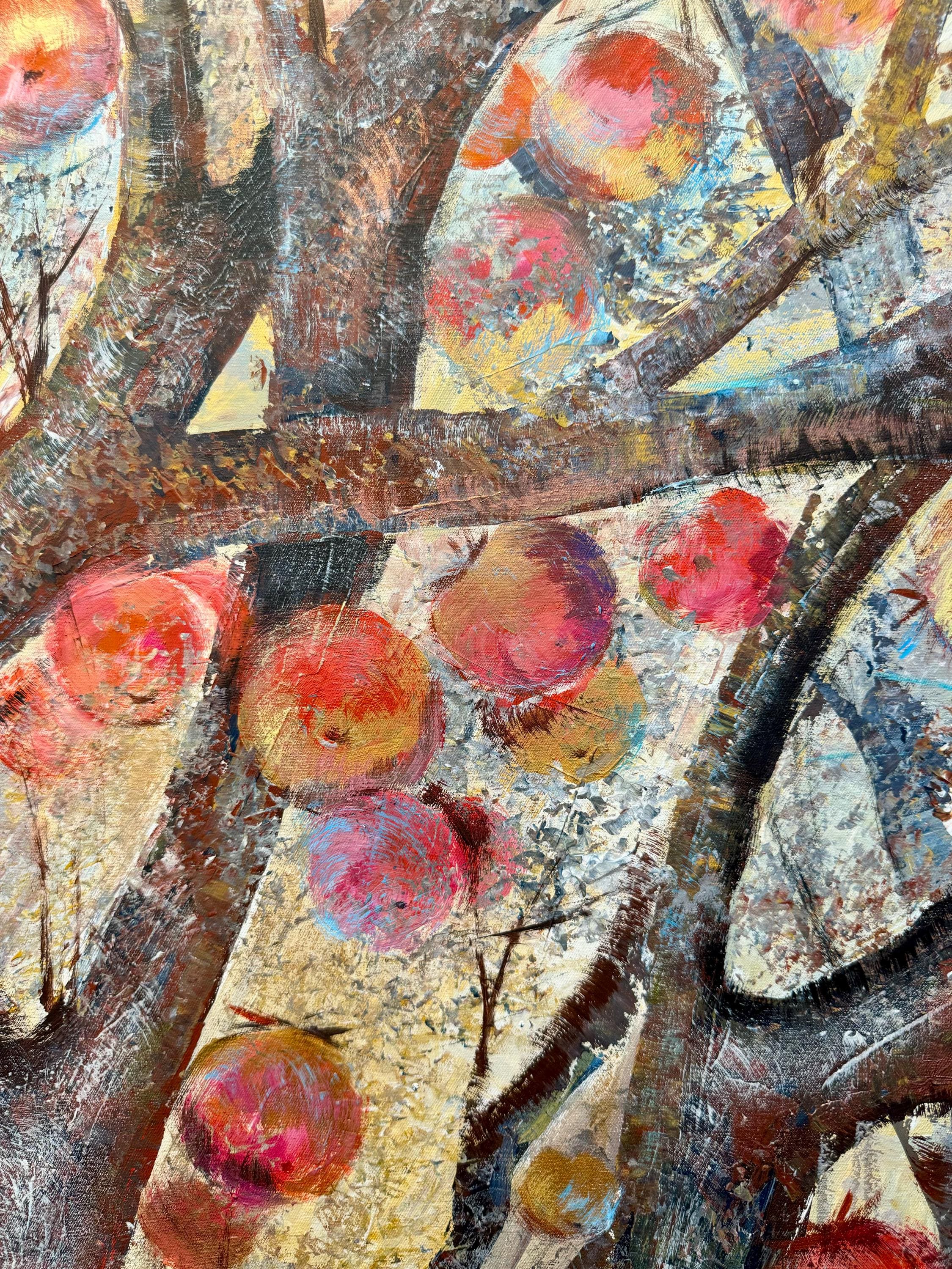 Apple Tree Painting Original Artwork 40x32 Apple Tree With Apples Tree ...