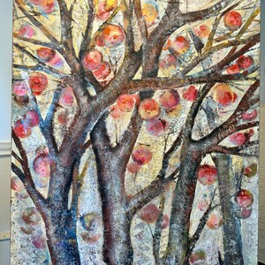Apple Tree Painting Original Artwork 40x32 Apple Tree With Apples Tree ...