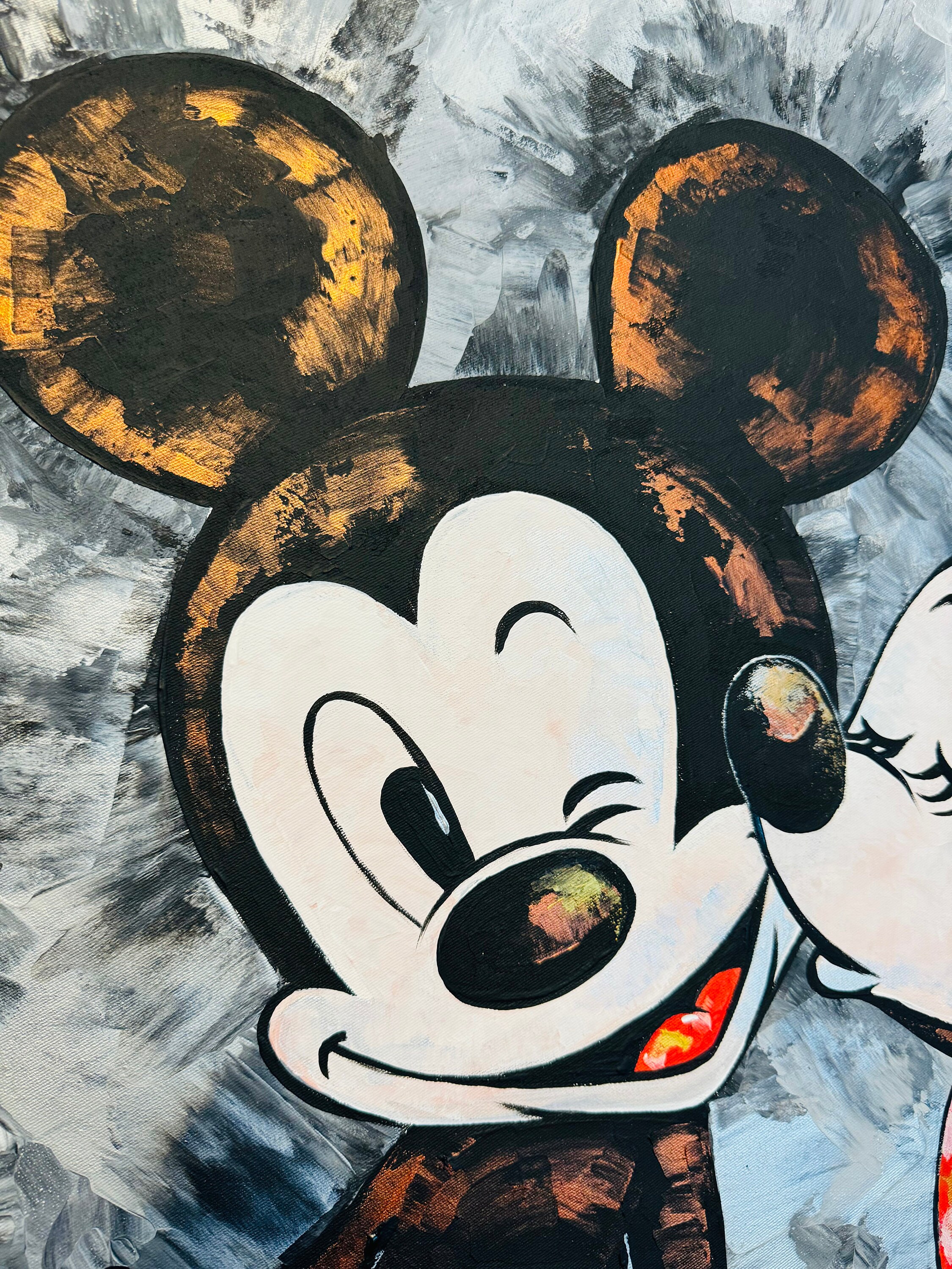 Mickey Mouse Painting Original Artwork 40x28” Mickey and Mini Mouse Pop ...