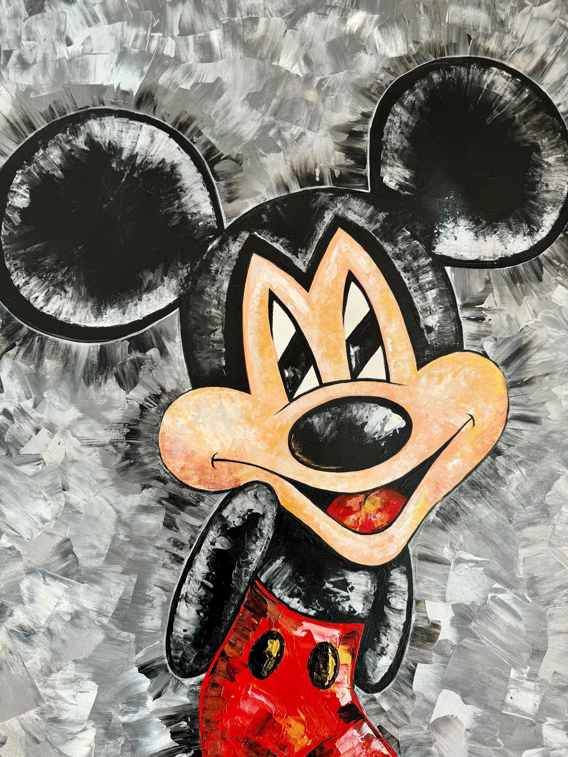 Mickey Mouse Painting Original Artwork 48x36 Pop Art Large Wall Modern ...