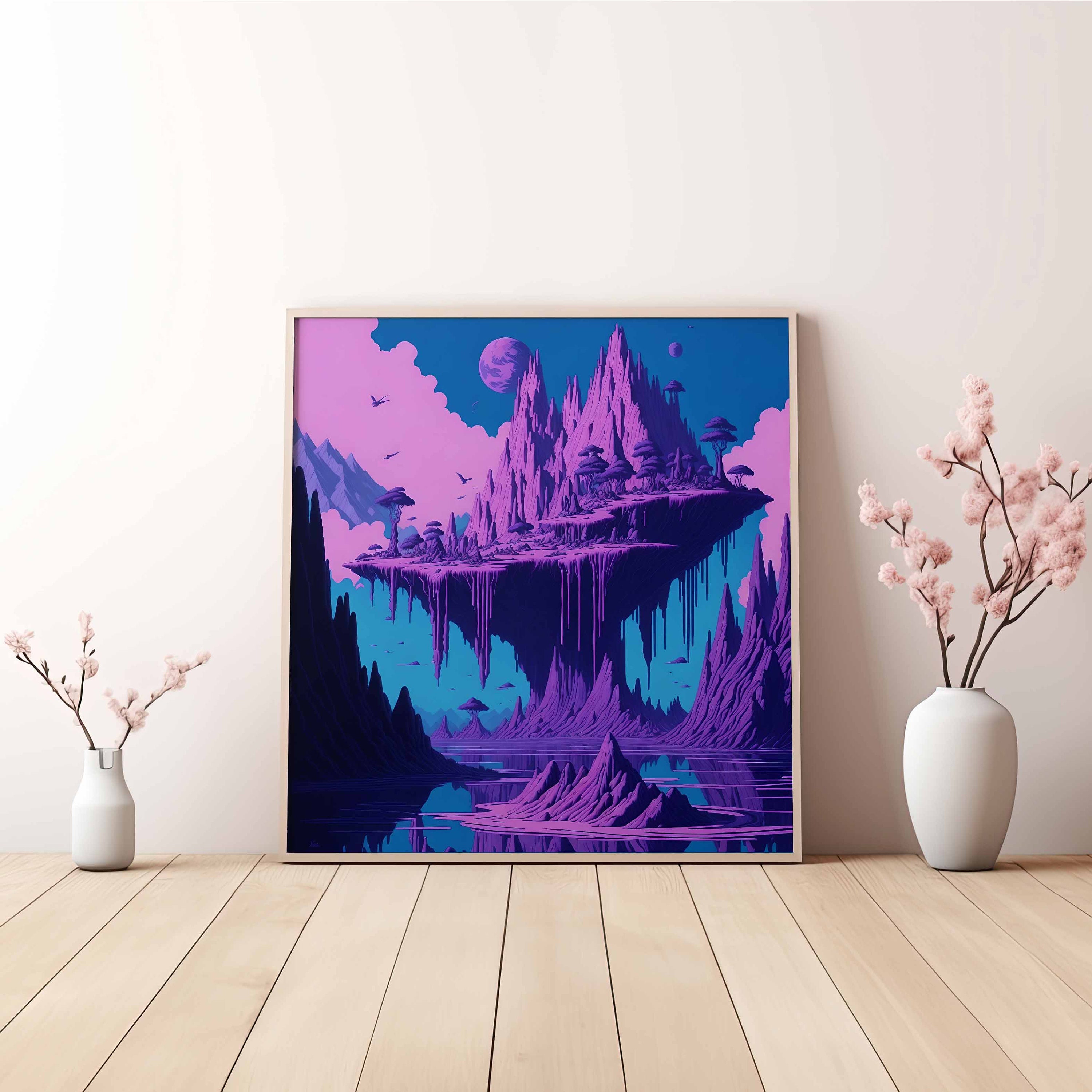 Roger Dean Inspired Surreal Landscape, Floating Islands, Digital Art ...