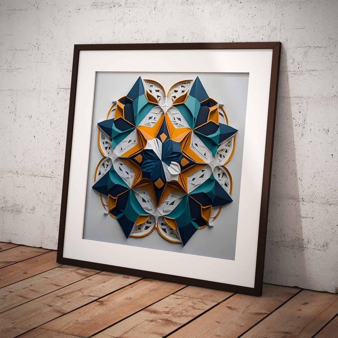 Geometric Abstraction Masterpiece Art Radiant Flower - Etsy