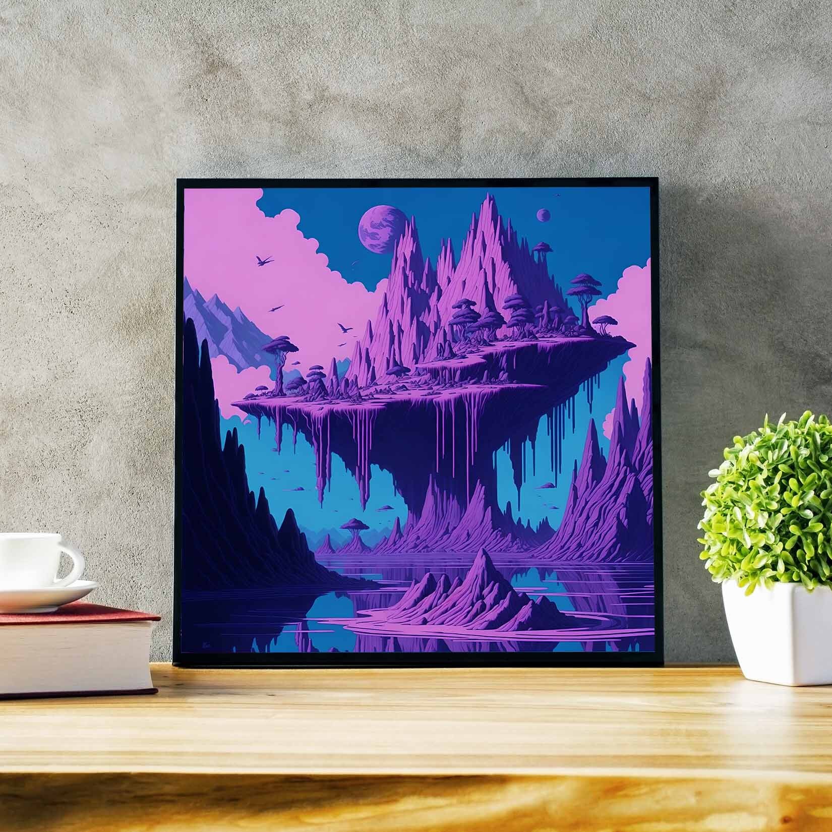 Roger Dean Inspired Surreal Landscape, Floating Islands, Digital Art ...