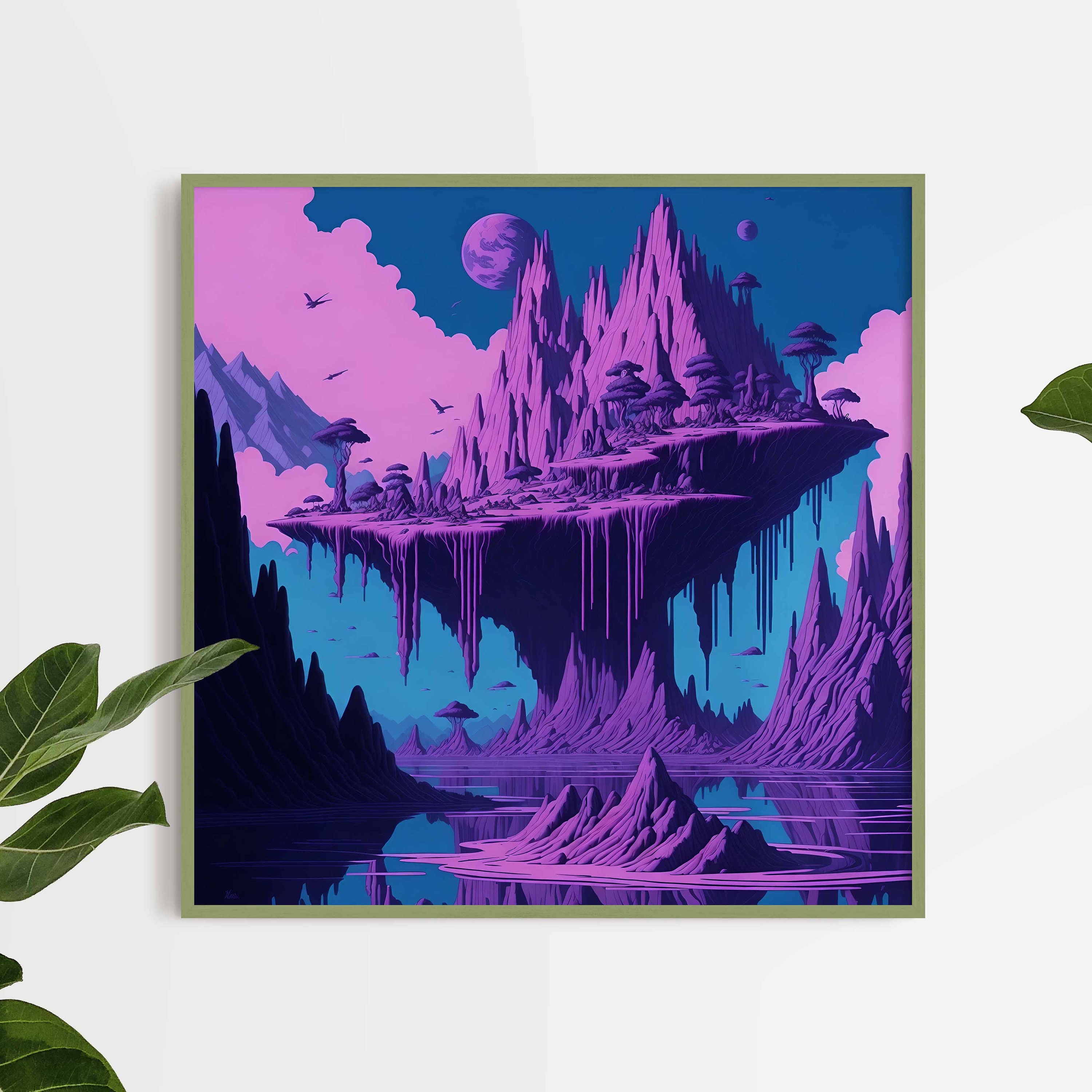 Roger Dean Inspired Surreal Landscape, Floating Islands, Digital Art ...