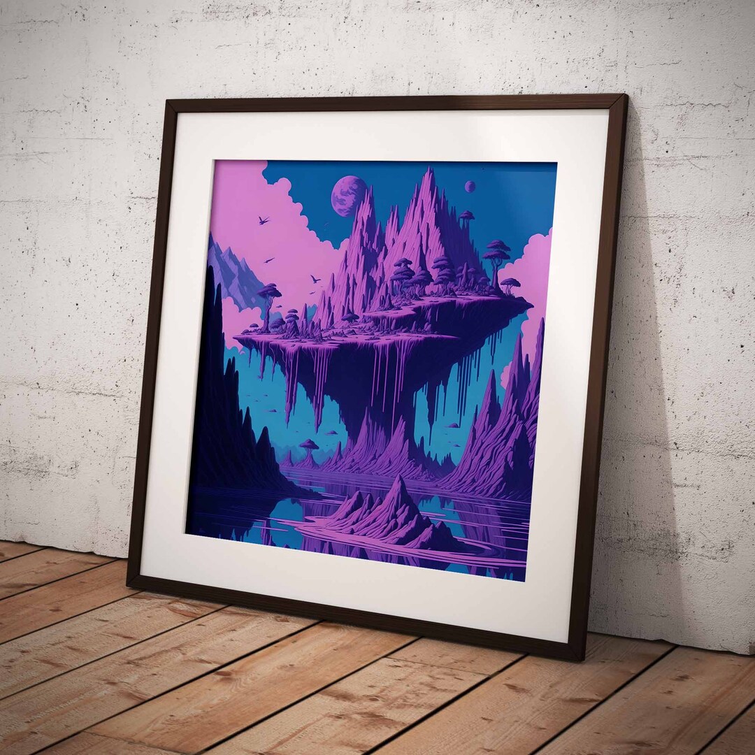 Roger Dean Inspired Surreal Landscape, Floating Islands, Digital Art ...