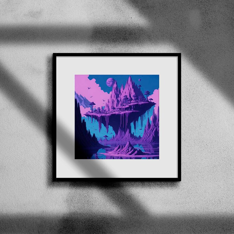 Roger Dean Inspired Surreal Landscape, Floating Islands, Digital Art ...