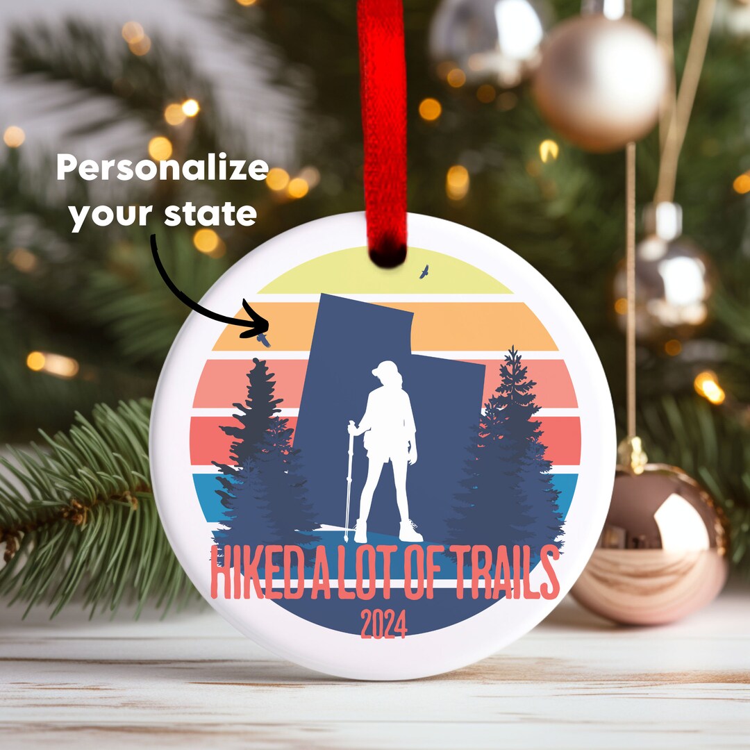 Pick Your State Hiking Ornament Gift, Hiked a Lot of Trails, Utah ...