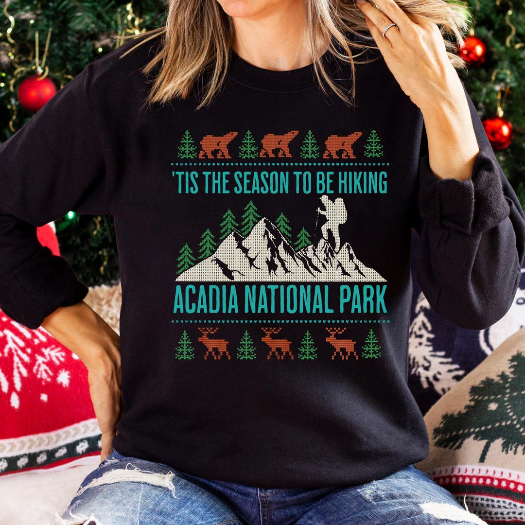 Personalized Acadia National Park Sweatshirt, Ugly Christmas Sweater ...
