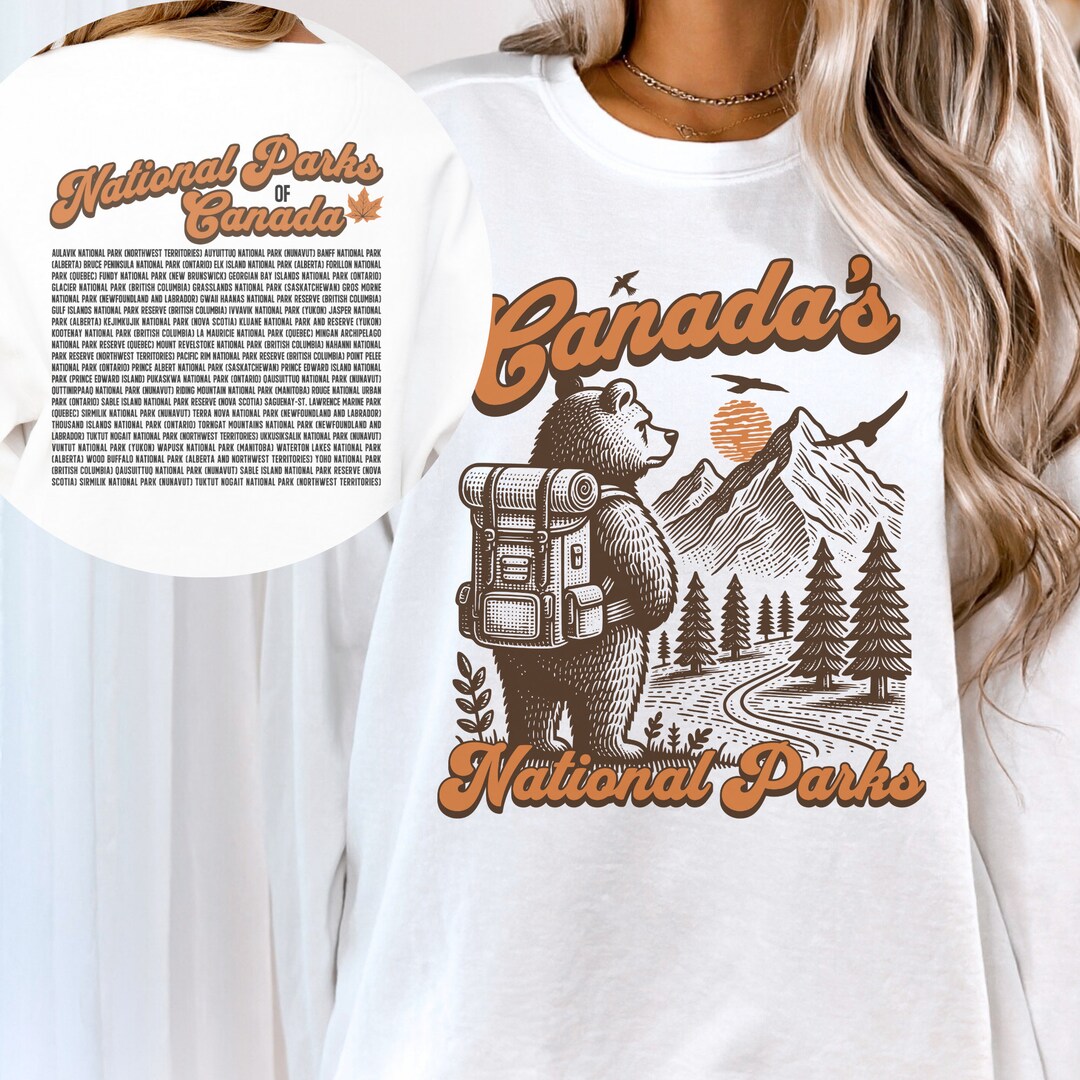 Canada National Parks Shirt, Personalized Comfort Colors Sweatshirt ...