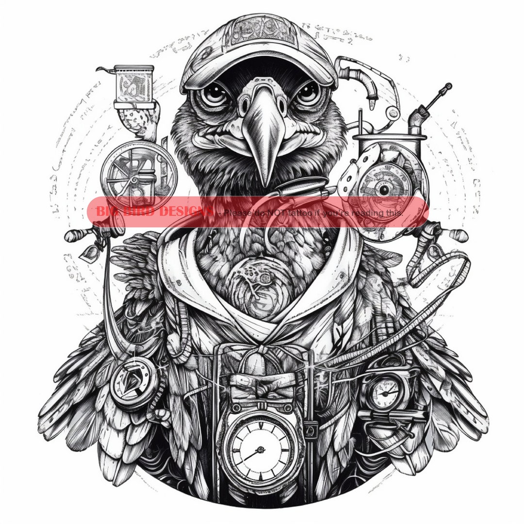 Bird Man Line Art - Etsy