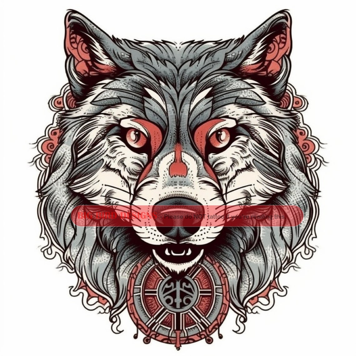 American Traditional Wolf Tattoo - Etsy