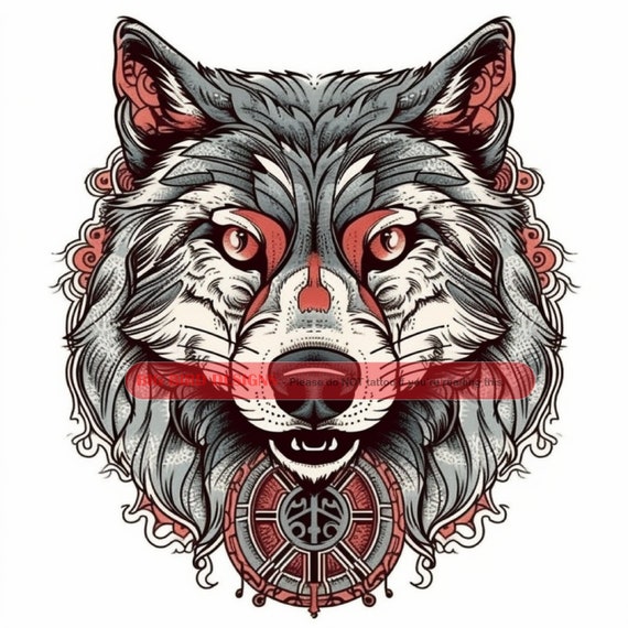 Traditional Wolf Tattoo Design