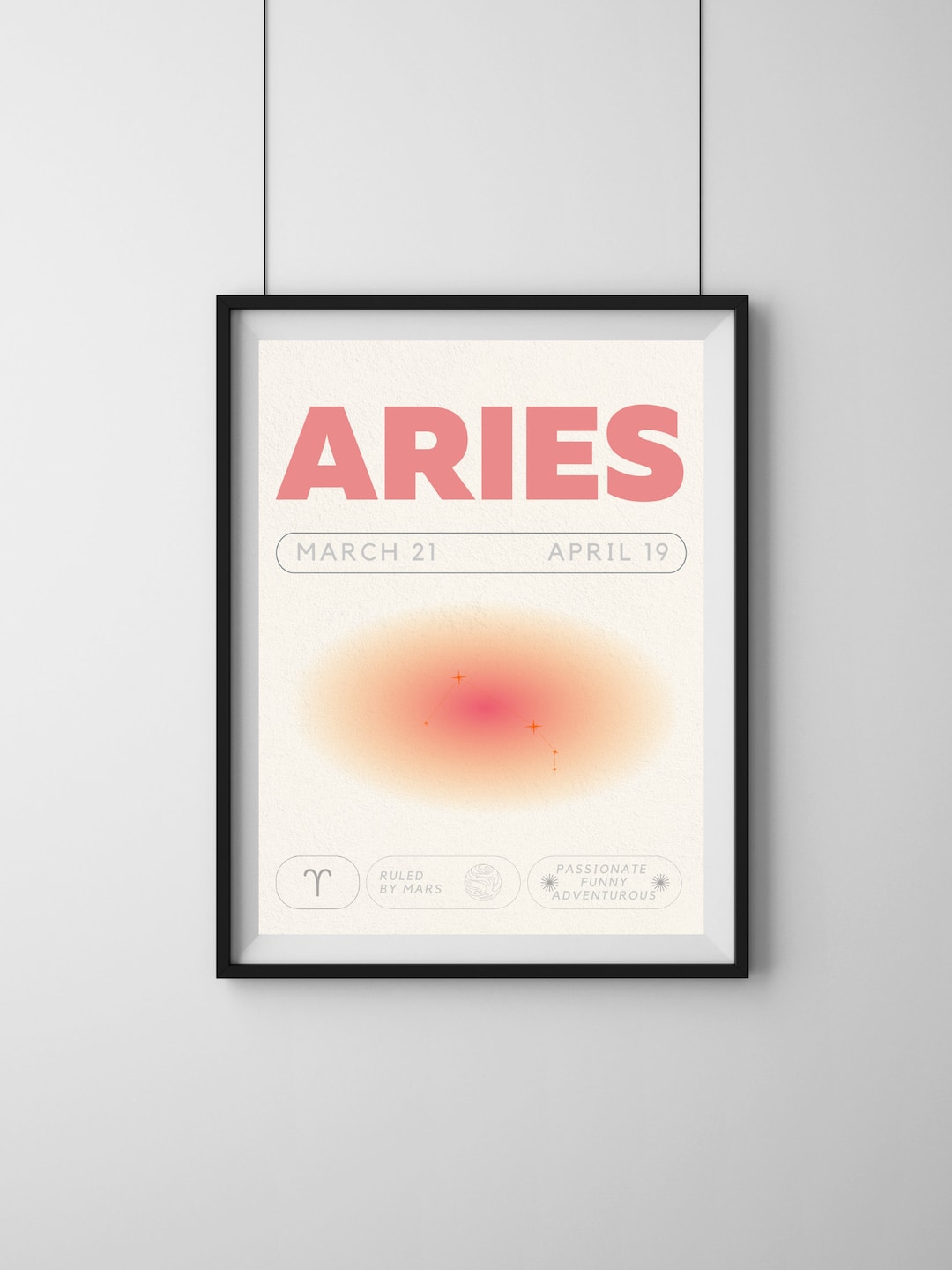 Dreamy Aries Zodiac Poster - Digital Download for Astrology Lovers - Etsy