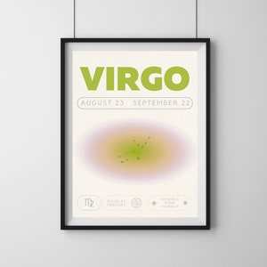 Dreamy Virgo Zodiac Poster Digital Download for Astrology Lovers - Etsy