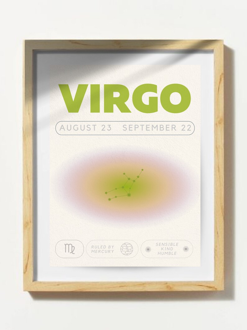 Dreamy Virgo Zodiac Poster Digital Download for Astrology Lovers - Etsy