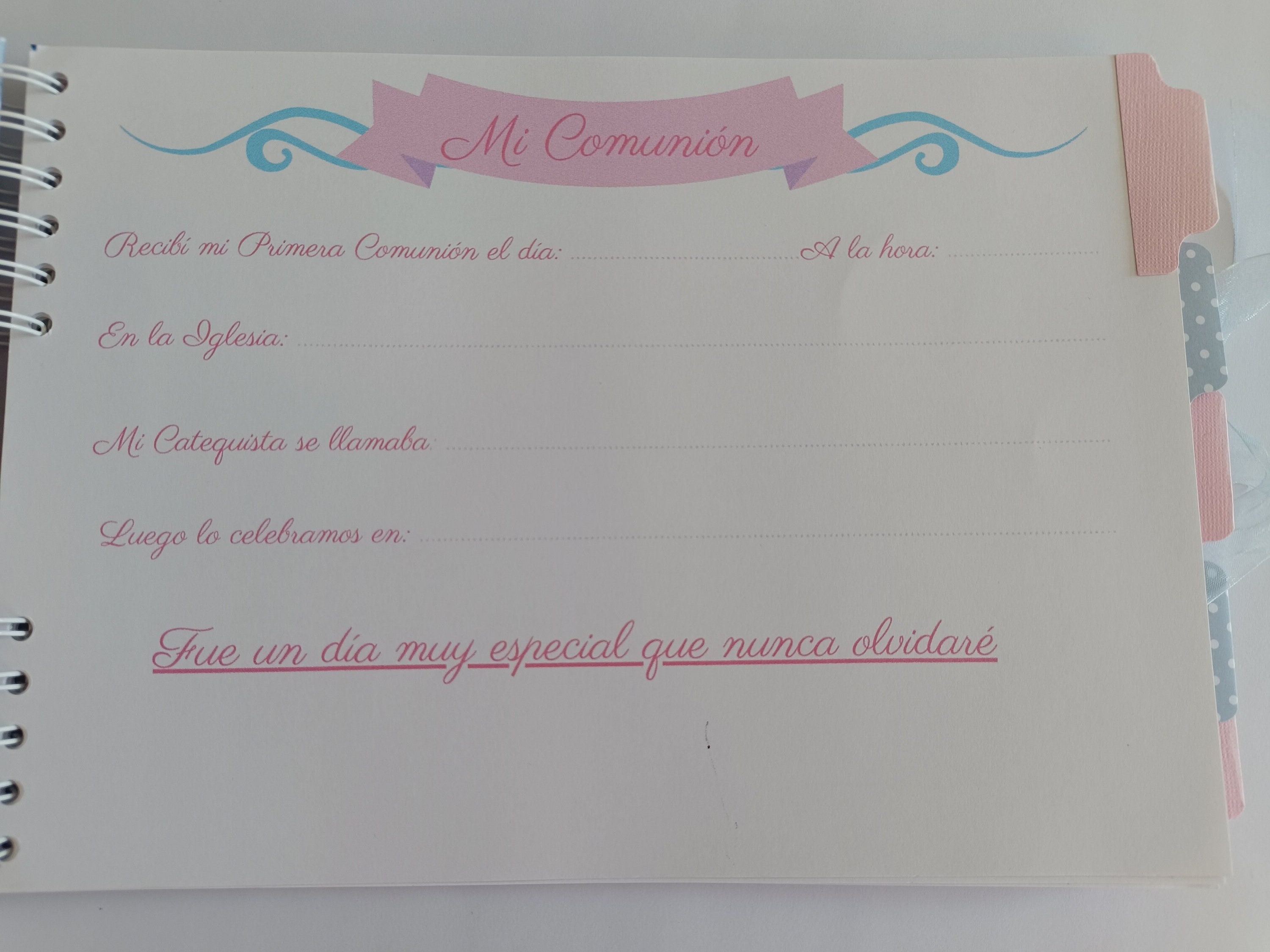 Libro de firmas totalmente personalizado para comunión - Etsy España