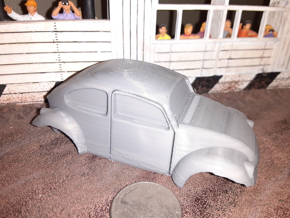 Radio RC Model Dune Buggy Beetle VW Body Bug Baja Custom 1/32. 1/36 ...