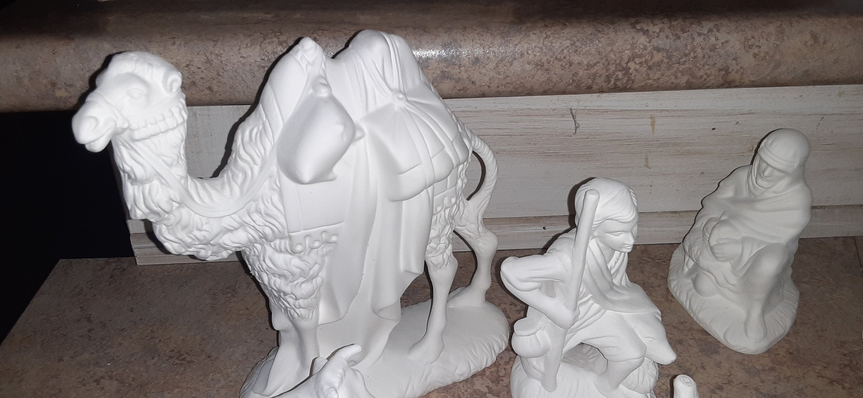 Large Rare Unpainted Greenware Nativity Scene. Shipped With Care From ...