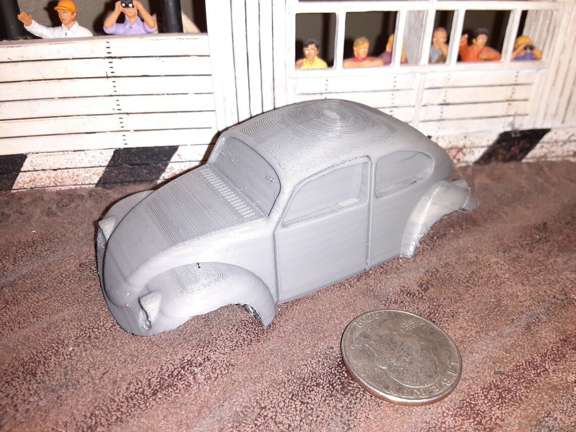 Radio RC Model Dune Buggy Beetle VW Body Bug Baja Custom 1/32. 1/36 ...