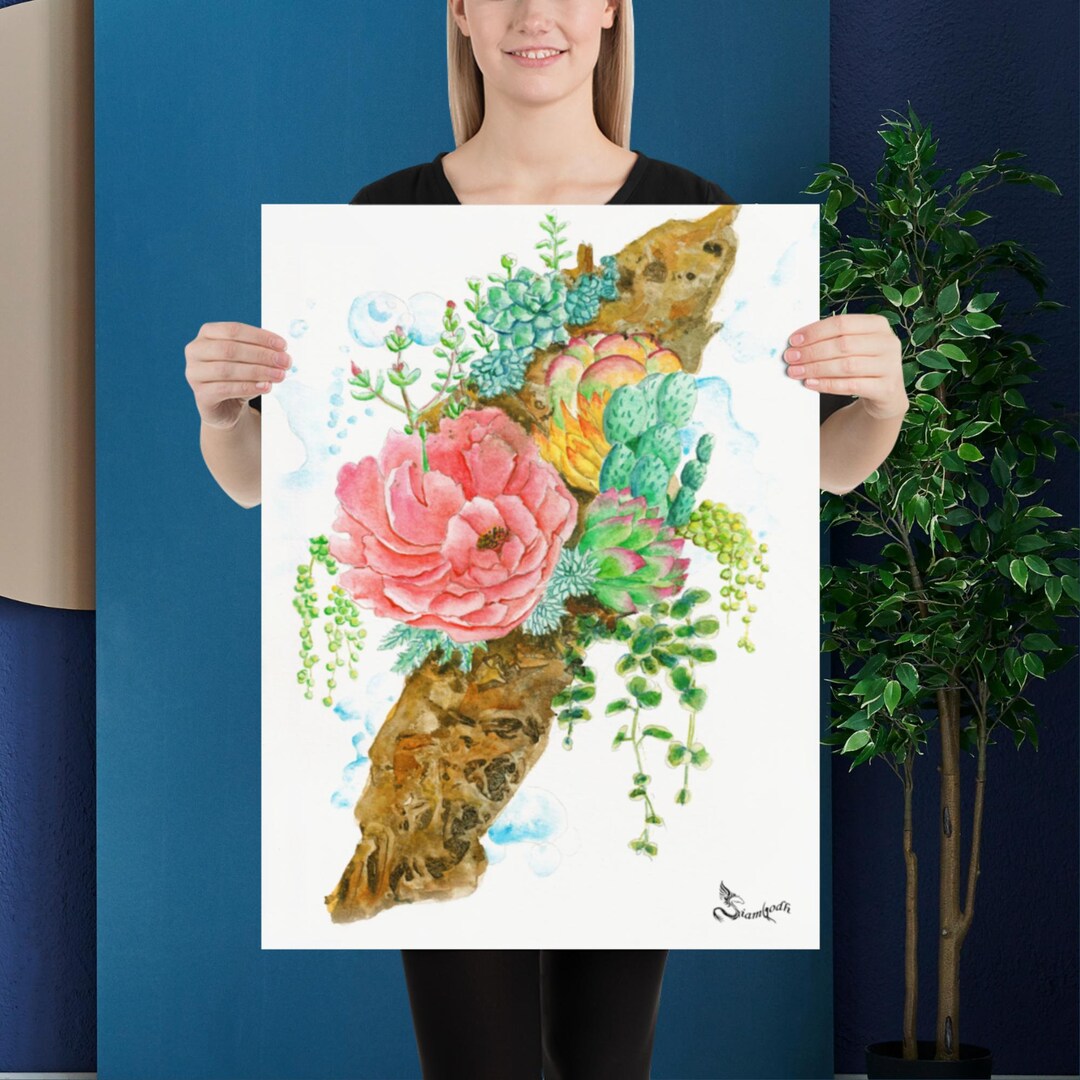 Art Print of Flower in Watercolor, Flower Wall Art, Spring Decor ...