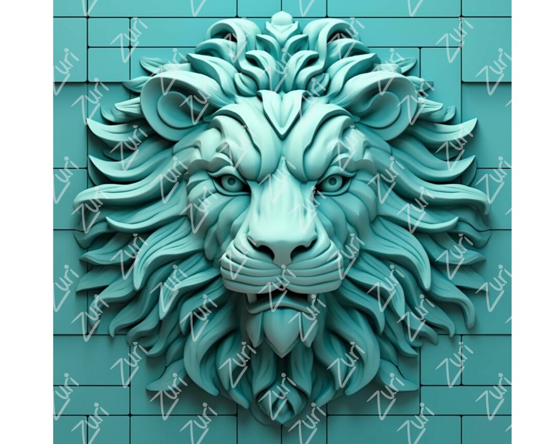 3D Effect Lion Wrap 20 Oz Skinny Tumbler Sublimation Design, Straight ...