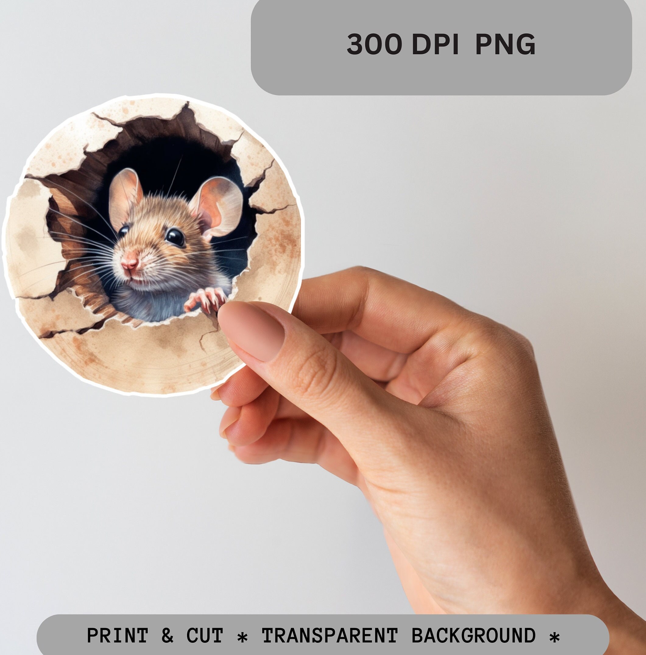 A Small Wonder for Your Space: Cute Mouse Hole Stickers, Printable ...