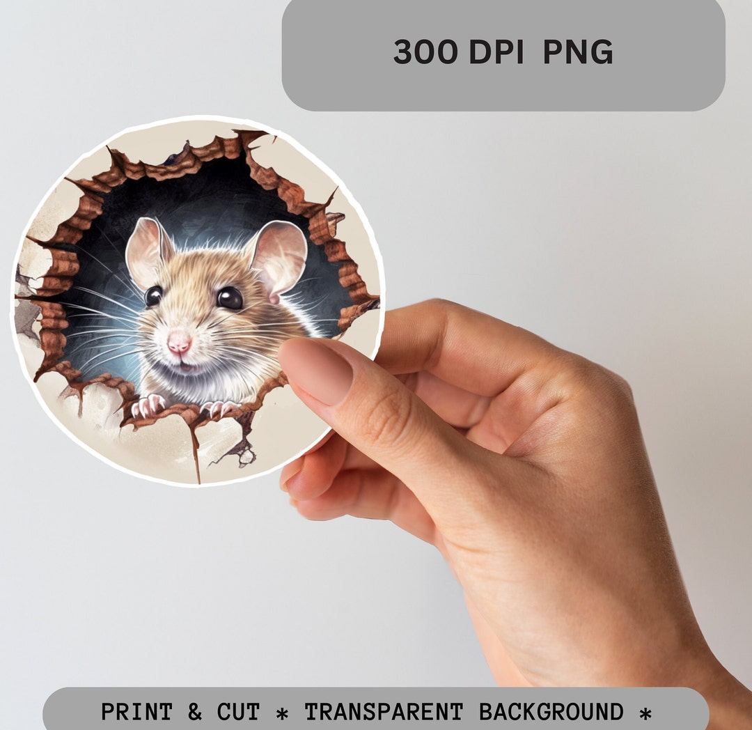 Stick a Mouse in Your House Cute Mouse Hole Stickers, Printable ...