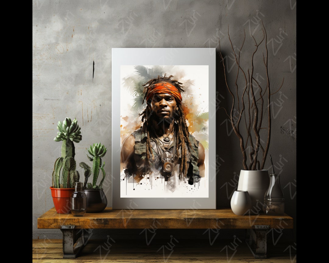 No Retake IV Watercolour Drawing for Boho Living Room Décor - Etsy