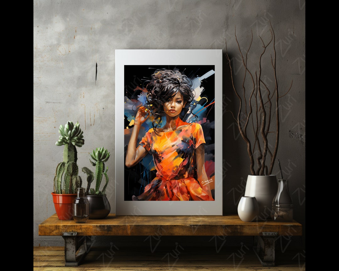 Ballerina I Watercolour Drawing for Boho Living Room Décor Home Gift ...