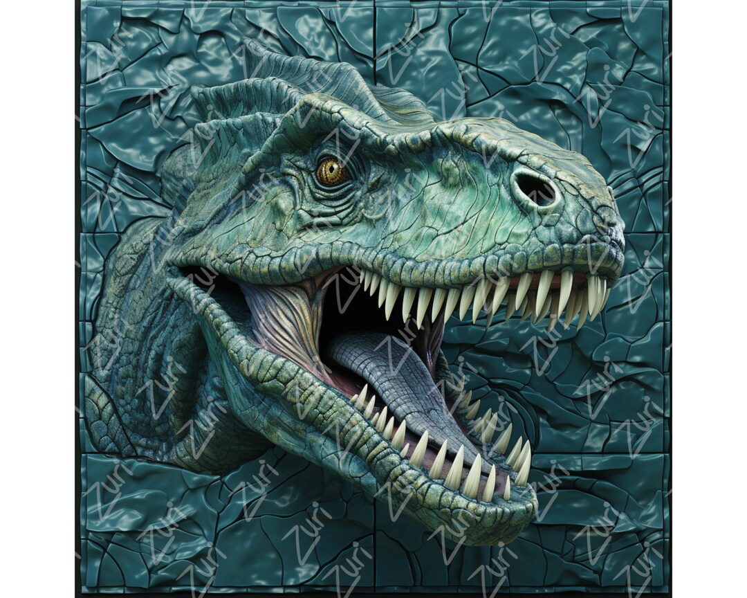 3D T-REX Tumbler Wrap Design! 20 Oz Skinny Tumbler Sublimation Design ...