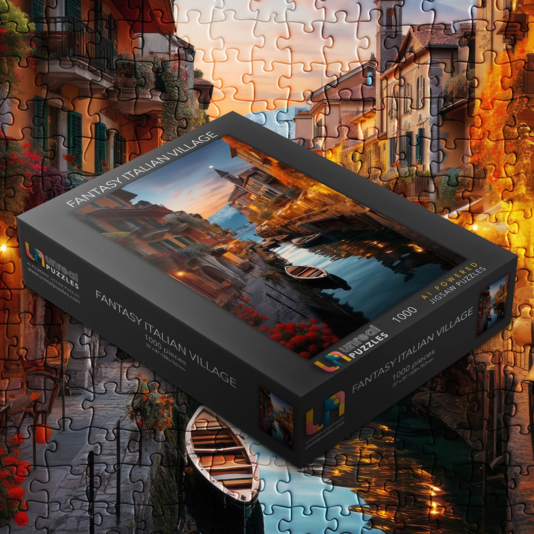 Unreal Puzzles fantasy Italian Village 1000 Pieces - Etsy