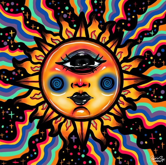 Trippy Sun Drawings