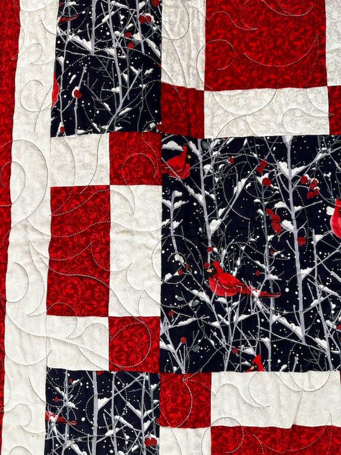 Christmas Cardinals Crib Quilt - Etsy