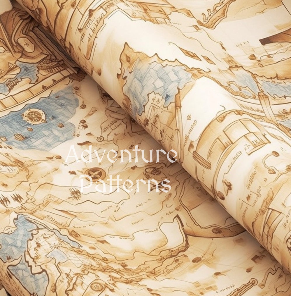 Adventure Maps SEAMLESS Digital Paper Pack Fantasy Maps - Etsy
