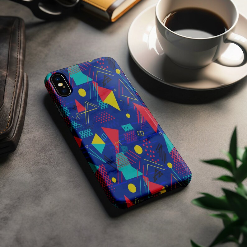 Retro 80s Geometric SEAMLESS Digital Paper Pack Colourful Shapes, 1980s ...